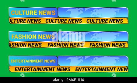 different News catagory lines with text space. news events related ...