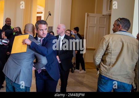 Michael Fanone, former Capitol Police Officer, speaking at the ...