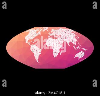World network map. McBryde-Thomas flat-polar quartic pseudocylindrical ...