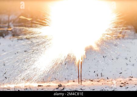 Cottbus, Germany. 14th Dec, 2022. A class F4 firecracker (large ...