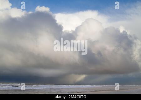 Rain clouds approaching over sea Stock Photo - Alamy