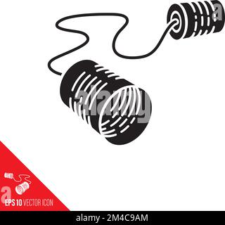 Retro phone icon in black with waves Stock Vector Image & Art - Alamy