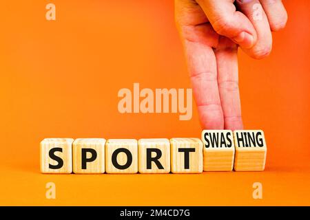 Sport or sportswashing symbol. Concept words Sport and Sportswashing on ...