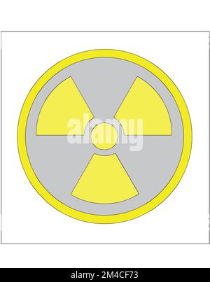 Radiation symbol. Radiation yellow and black sign board with symbol ...