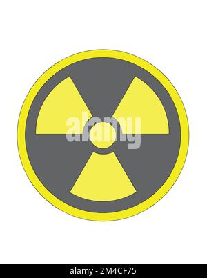 Radiation symbol. Radiation yellow and black sign board with symbol ...