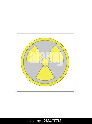 Radiation symbol. Radiation yellow and black sign board with symbol ...