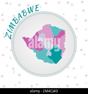 Detailed political map of Zimbabwe Stock Vector Image & Art - Alamy