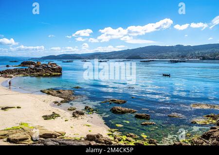 Beluso beach in Bueu Pontevedra province, Galicia, Spain Stock Photo ...