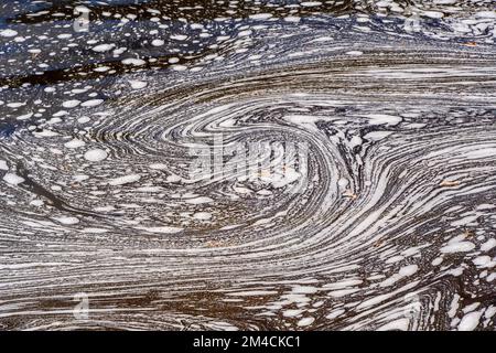 Foam patterns on the Chippewa River, Batchawana Bay, Ontario, Canada ...
