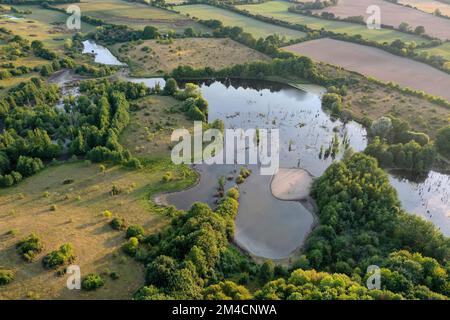Hellmoor, Feuchtgebiet, bei Niedrigwasser im September 2022, Lämmerhof ...