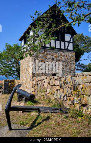 Out and about on the Ertholmen islands, the old church and freestanding ...