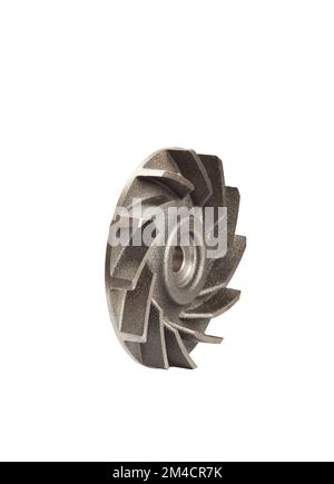 Front view of the new impeller and fan blades on white isolated Stock ...