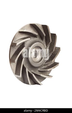Front view of the new impeller and fan blades on white isolated Stock ...