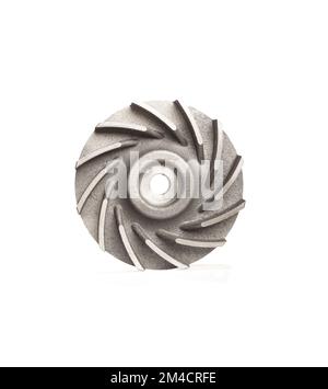 Front view of the new impeller and fan blades on white isolated Stock ...