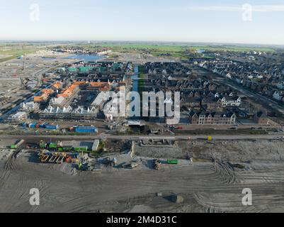 Weesp, 13th of November 2022, The Netherlands. Construction of ...