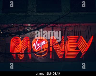 Virgin Money on the streets of Manchester Stock Photo - Alamy