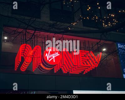 Virgin Money on the streets of Manchester Stock Photo - Alamy