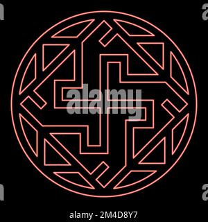 Valkyrie Varangian sign Valkiriya slavic symbol icon in circle round ...