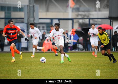 November 27, 2022: Cornell Big Red forward Emeka Eneli (14) reacts to a ...