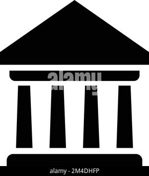 Vector flat public building icon. Administrative city building isolated ...