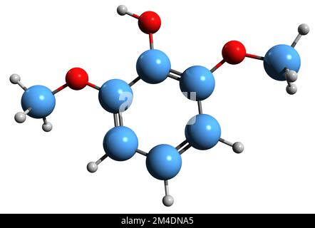 3D image of Formaldehyde skeletal formula - molecular chemical ...