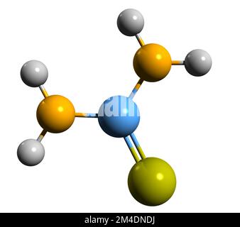 3D image of Urea skeletal formula - molecular chemical structure of ...