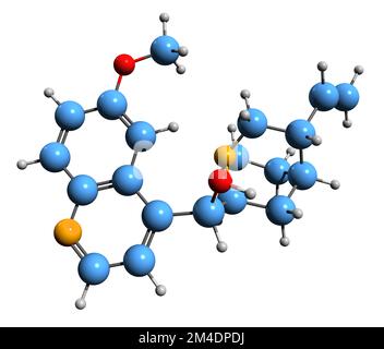 3D image of Chloroquine skeletal formula - molecular chemical structure ...