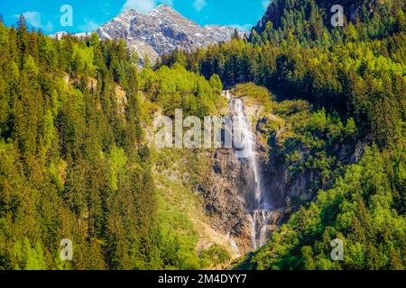 Alpine farm in Green Stubai valley near Innsbruck, Tirol, Austria Stock ...