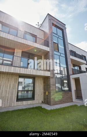 wide angle shot of new residential buildings Stock Photo - Alamy
