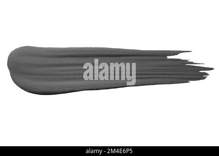 textured brushstroke of gray paint on white background isolated Stock ...
