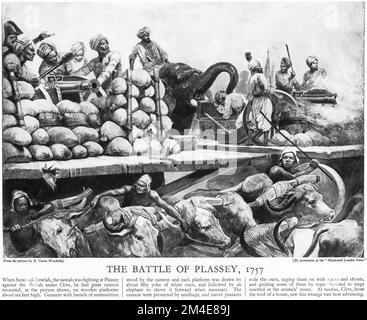 Lord Clive (Clive of India) at The Battle of Plassey, 23 June 1757 ...