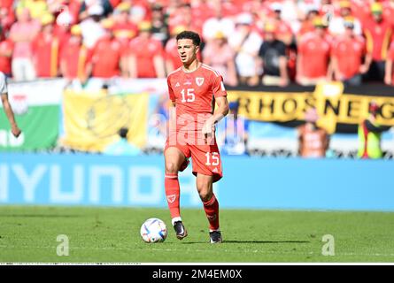 Wales' Ethan Ampadu during the FIFA World Cup Group B match at the ...
