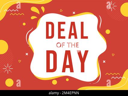Daily Deals of The Day with Decorative Lettering Text Style for Poster ...