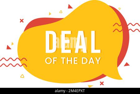 Daily Deals of The Day with Decorative Lettering Text Style for Poster ...