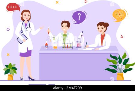 Medical School with Students Listening to Doctor Lecture and Learning ...
