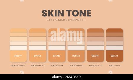 Skin tone theme color palettes or color schemes are trends combinations ...