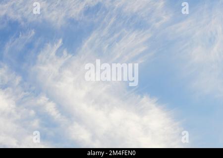 Panorama Bright blue sky with light clouds of interesting shape Stock ...