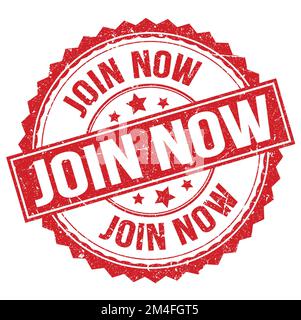 JOIN NOW text written on yellow-black round stamp sign Stock Photo - Alamy