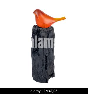 decorative glass bird figure isolated on white Stock Photo - Alamy