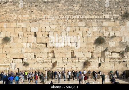 The Western wall or Wailing wall is the holiest place to Judaism in the ...