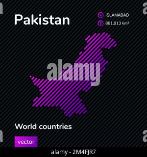 Stylized simple outline map of Pakistan icon Stock Vector Image & Art ...