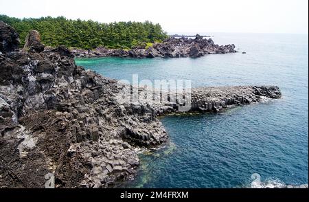 Jungmundaepo Columnar Joint, Jeju Island - South Korea Stock Photo - Alamy