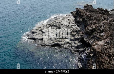 Jungmundaepo Columnar Joint, Jeju Island - South Korea Stock Photo - Alamy