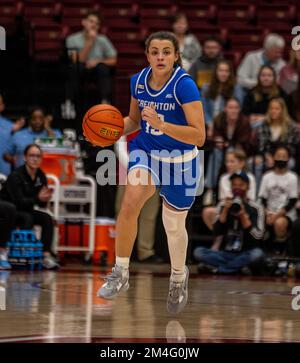 Creighton guard Lauren Jensen (15) drives to the basket against DePaul ...