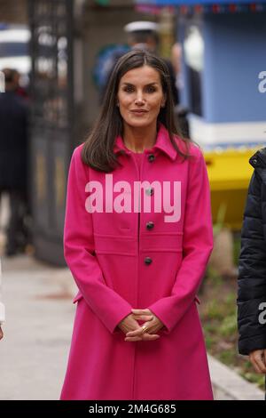 Madrid, Spain. 21st Dec, 2022. Queen Letizia of Spain visits the Niño ...