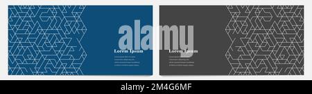 abstract navy black hexagon, geometric texture background set, polygon ...