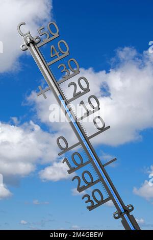 Thermometer against sky with clouds Stock Photo - Alamy