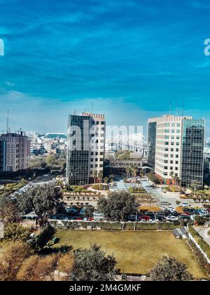 Gurgaon, India - Global Business Park Buildings and offices Stock Photo ...