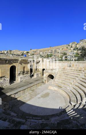 View over the Odeon Theatre, Hashemite Plaza, Amman City, Jordan ...