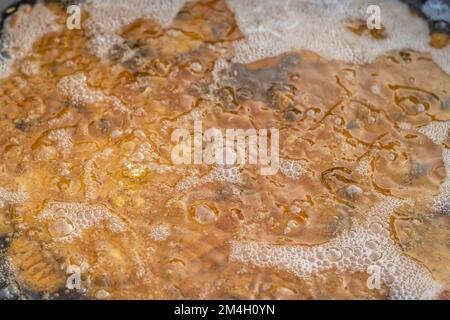 hot boiling refined oil from flat angle Stock Photo - Alamy